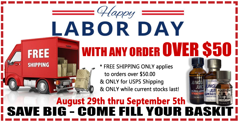 Happy Labor Day – FREE Shipping on any order over $50.00 | HisAromas.com